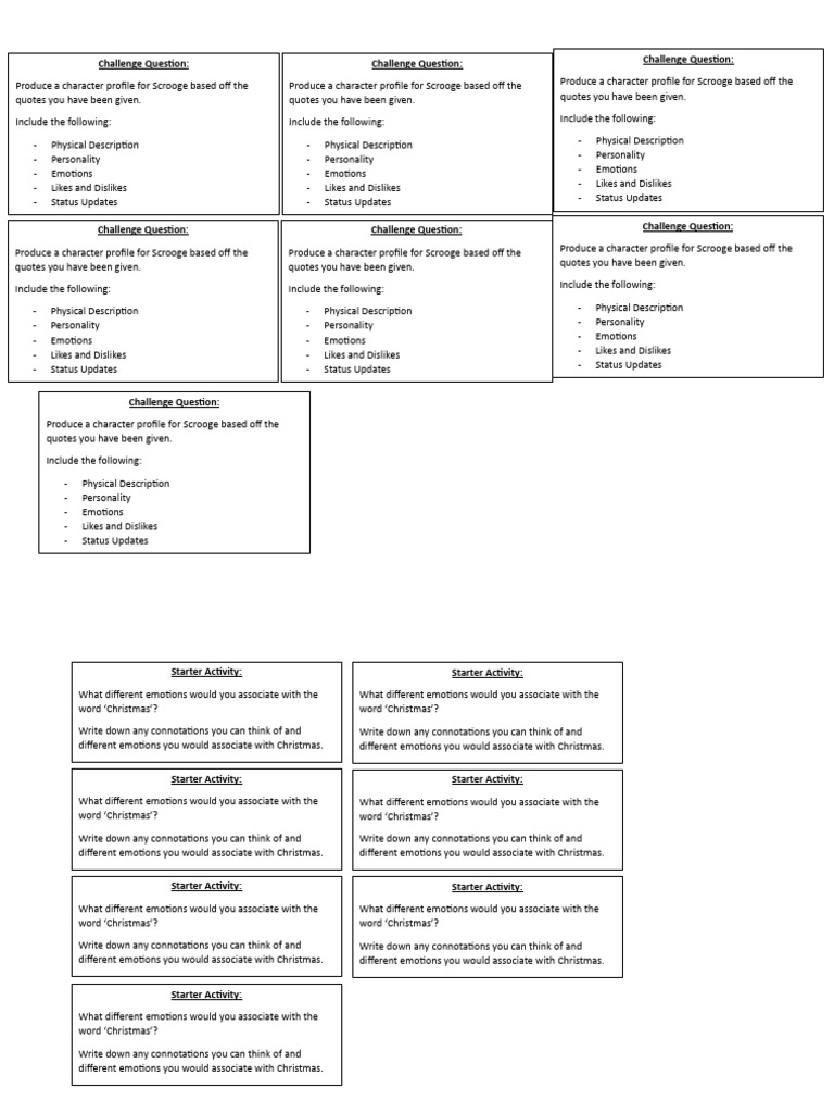 Lesson 2 - Scrooge CHaracter Analysis | PDF | Ebenezer Scrooge