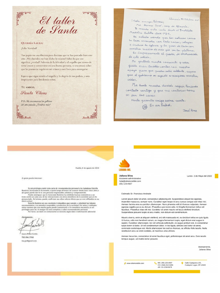 Tipos de Cartas | PDF