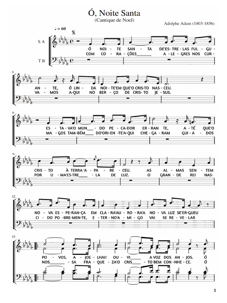 Ó Noite Santa - Partitura | PDF