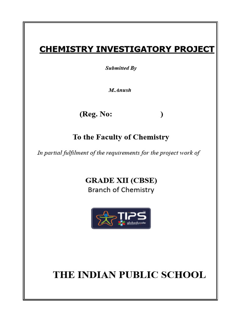 Chemistry Project - Class 12 - Anush | PDF | Electrochemistry | Redox