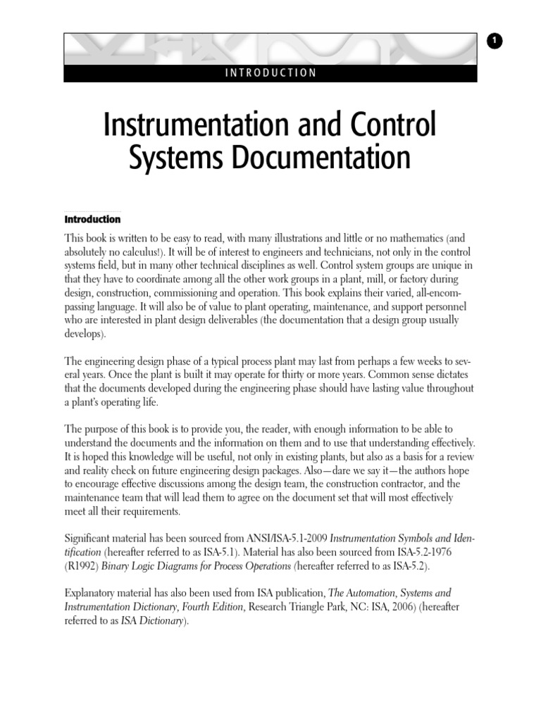Instrumentation and Control Systems Documentation Intro | PDF | Instrumentation | Specification ...