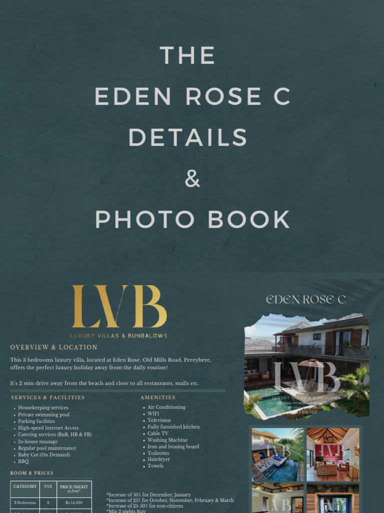 Luxury Villa Eden Rose C Details | PDF
