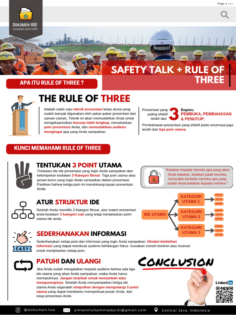 Panduan Safety Talk: Rule of Three | PDF | Komputer