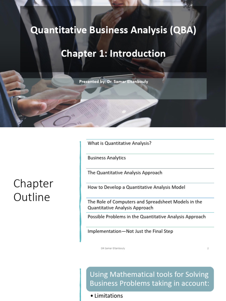 QBA - Chapter 1 Introduction To Quantity Analysis | PDF | Analytics ...