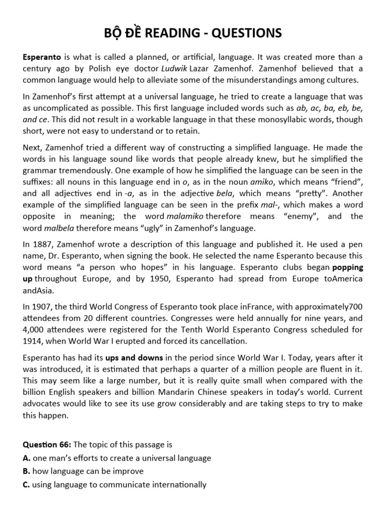 Bộ Đề Reading Questions | PDF | Cotton | Jazz