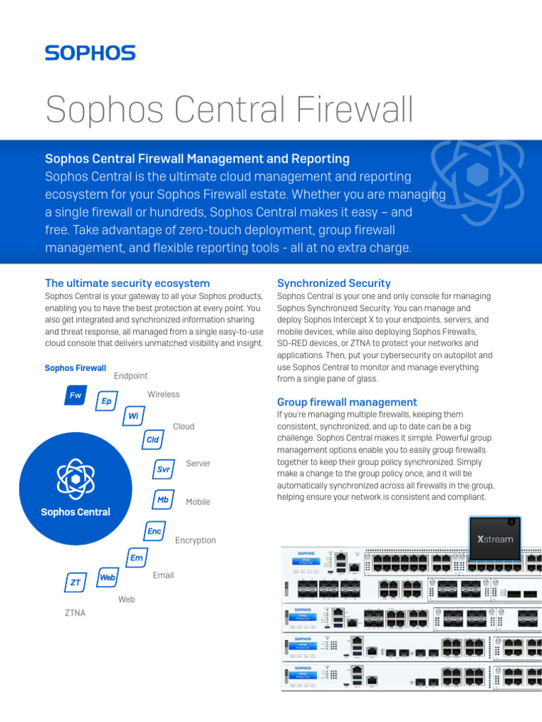 Sophos Firewall Management Guide | PDF | Computer Network | Cloud Computing