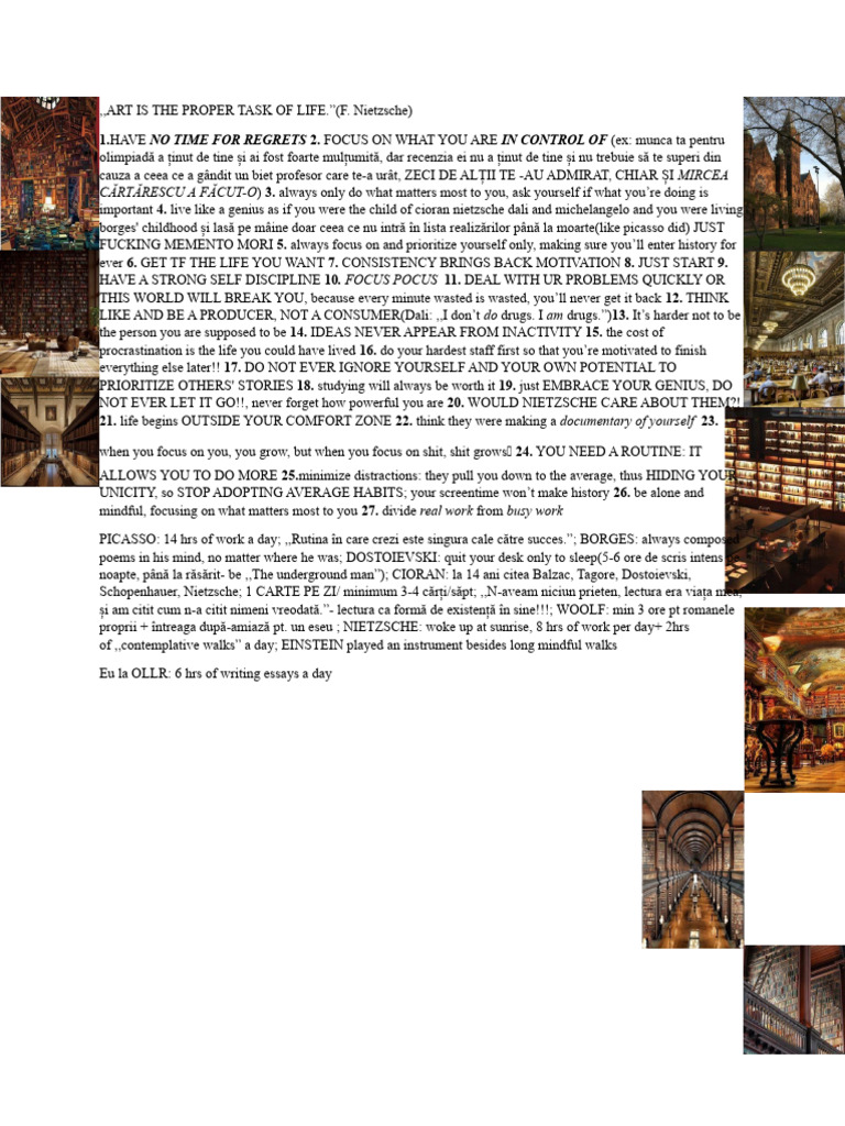 Art Is The Proper Task of Life | PDF