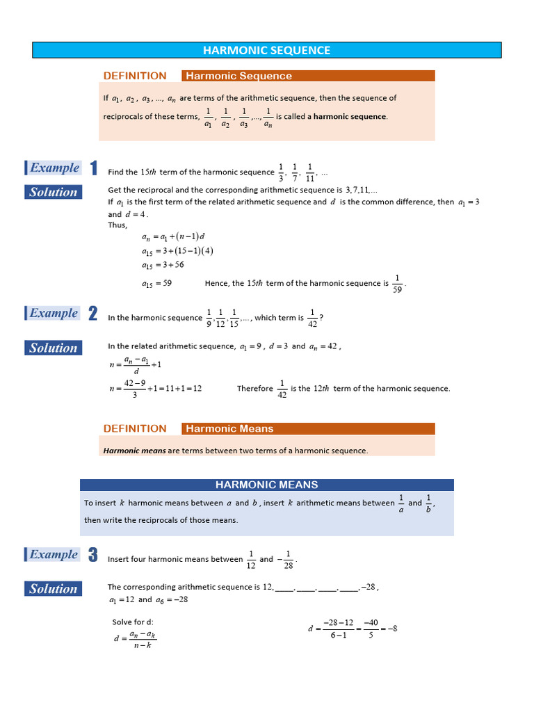 Harmonic Sequence | PDF | Mathematics | Mathematical Analysis