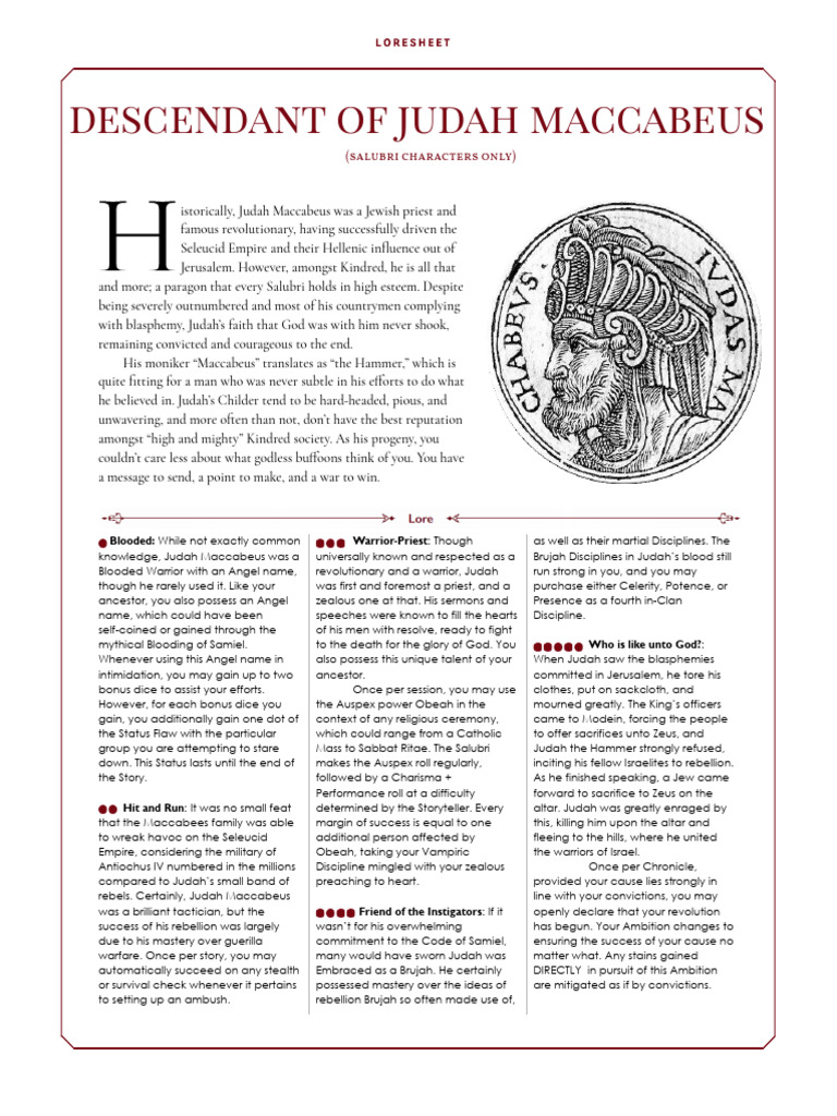 Judah Maccabeus: Salubri Legacy Explained | PDF | Maccabees