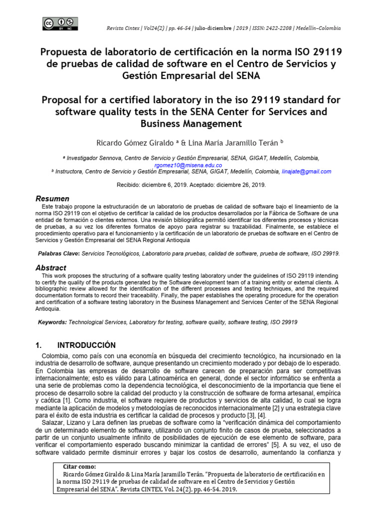 Artículo Modelo Principal de La Asignatura | PDF | Calidad (comercial) | Software