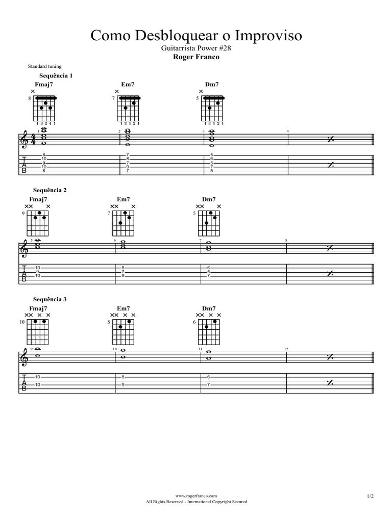 Roger Franco - Como Desbloquear o Improviso - Guitarrista Power #28 | PDF
