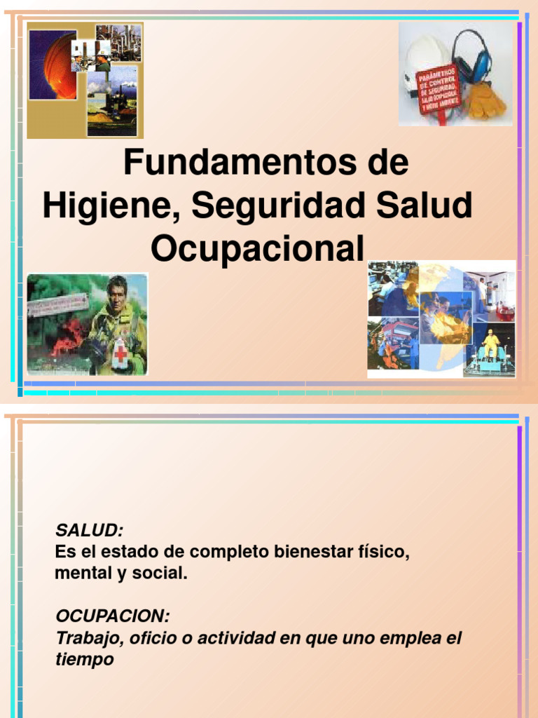 1 Fundamentos de Higene, Seguridad Salud Ocupacional | Descargar gratis PDF | Seguridad y salud ...