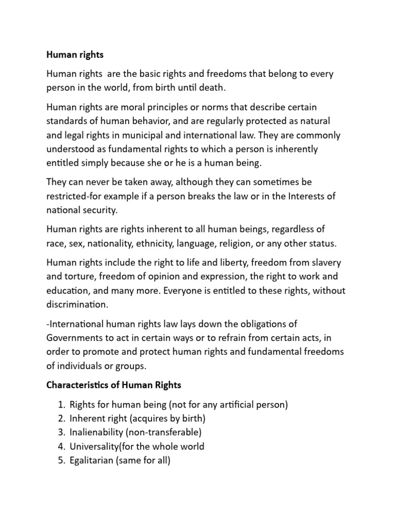 Human Rights Course | PDF | Human Rights | Rights