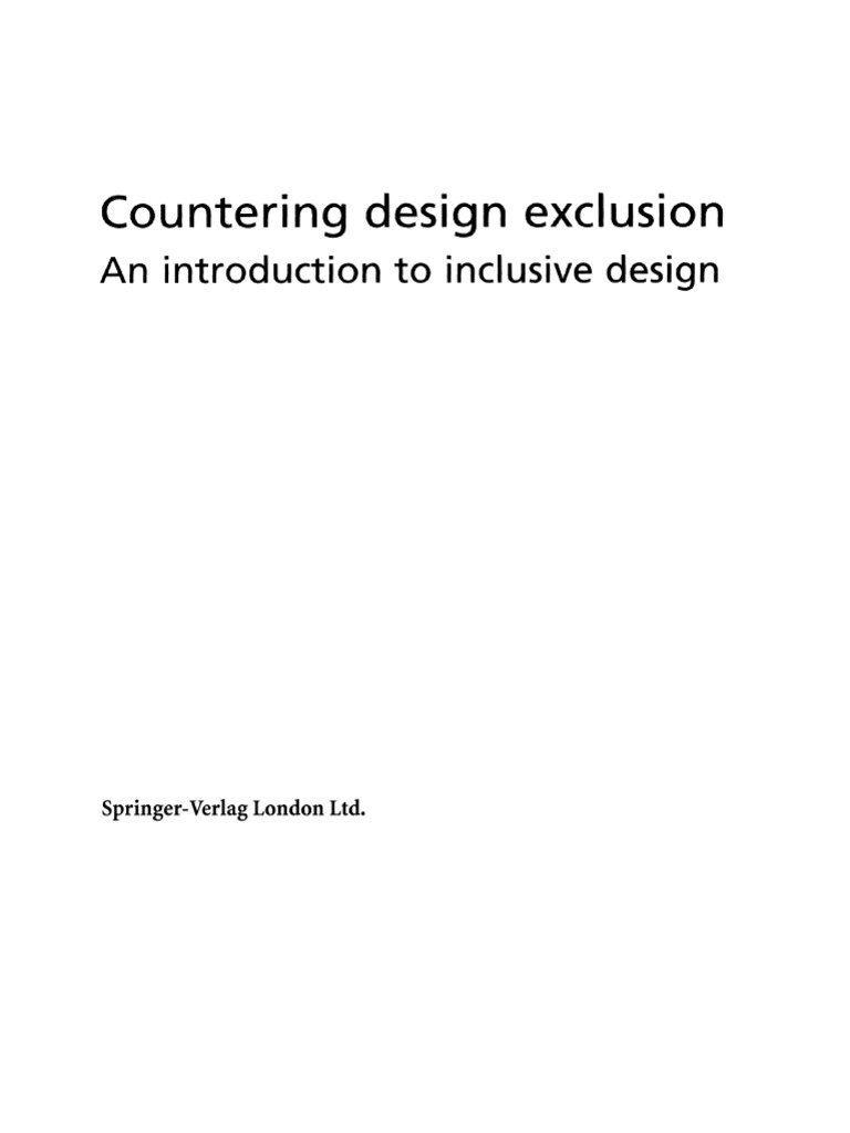 Vdoc.pub Countering Design Exclusion an Introduction to Inclusive ...