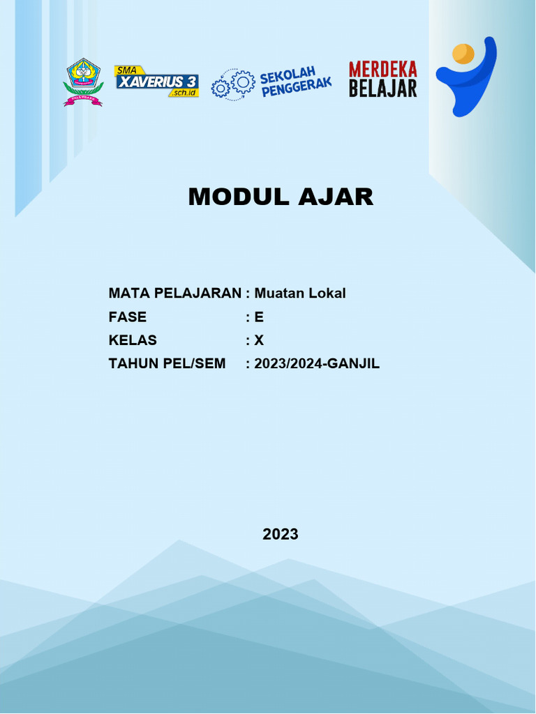 Modul Ajar Kurikulum Merdeka - MULOK | PDF