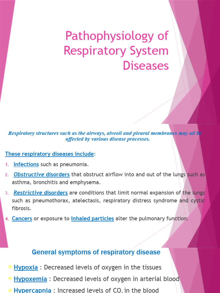 Respiratory Disease Pathophysiology Overview | PDF | Respiratory ...