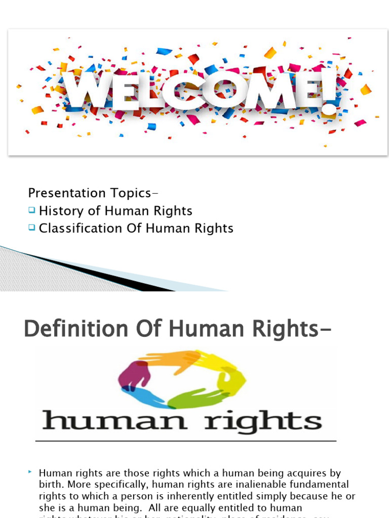Introduction HISTORY and Classification of Human Rights | PDF | Human ...