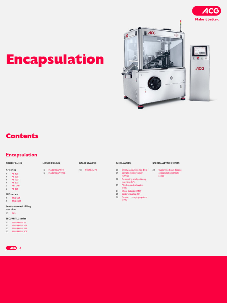 Acg Encapsualtion | PDF | Tablet (Pharmacy) | Pharmaceutical Sciences