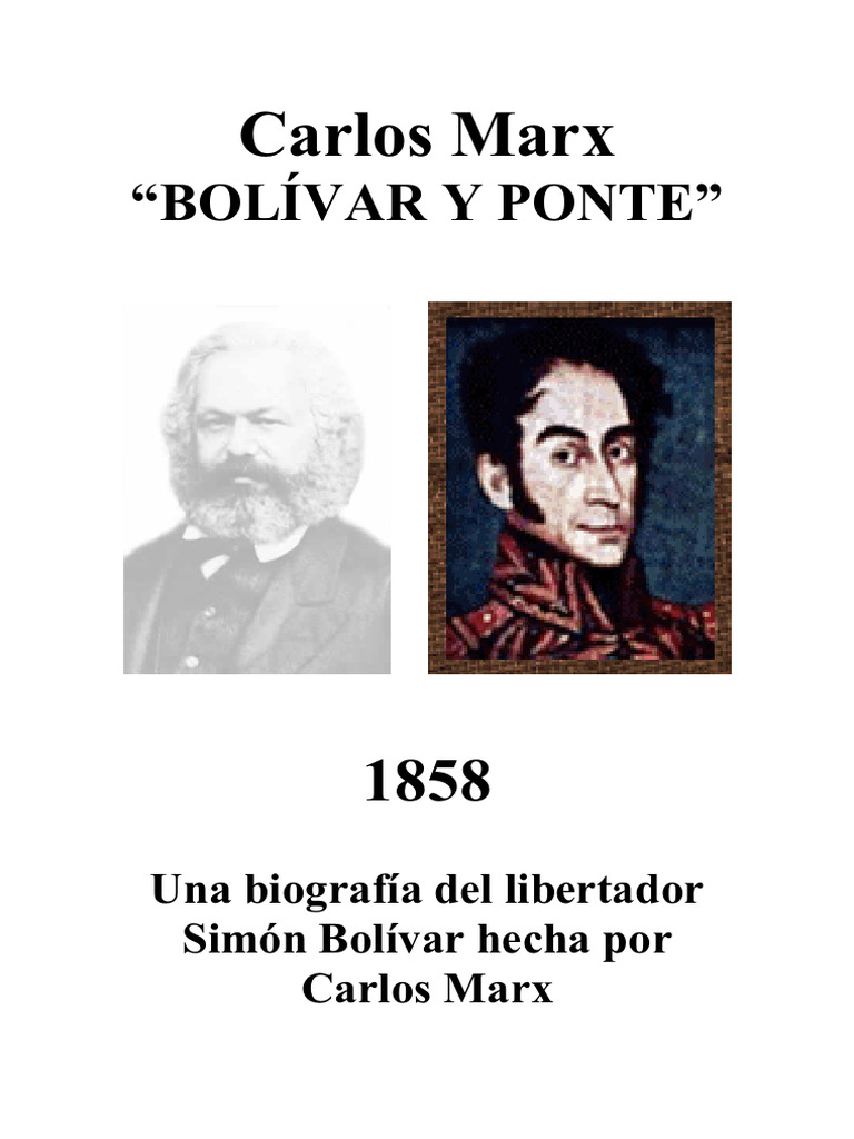 Marx, Karl - Bolívar Y Ponte | PDF | Colombia | Venezuela