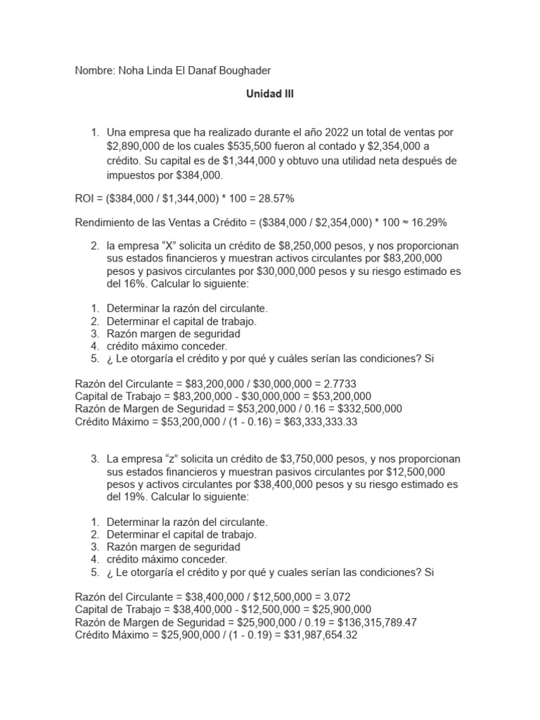 Casos Pract CXC Ex - Noha | PDF | Capital de trabajo | Contabilidad financiera