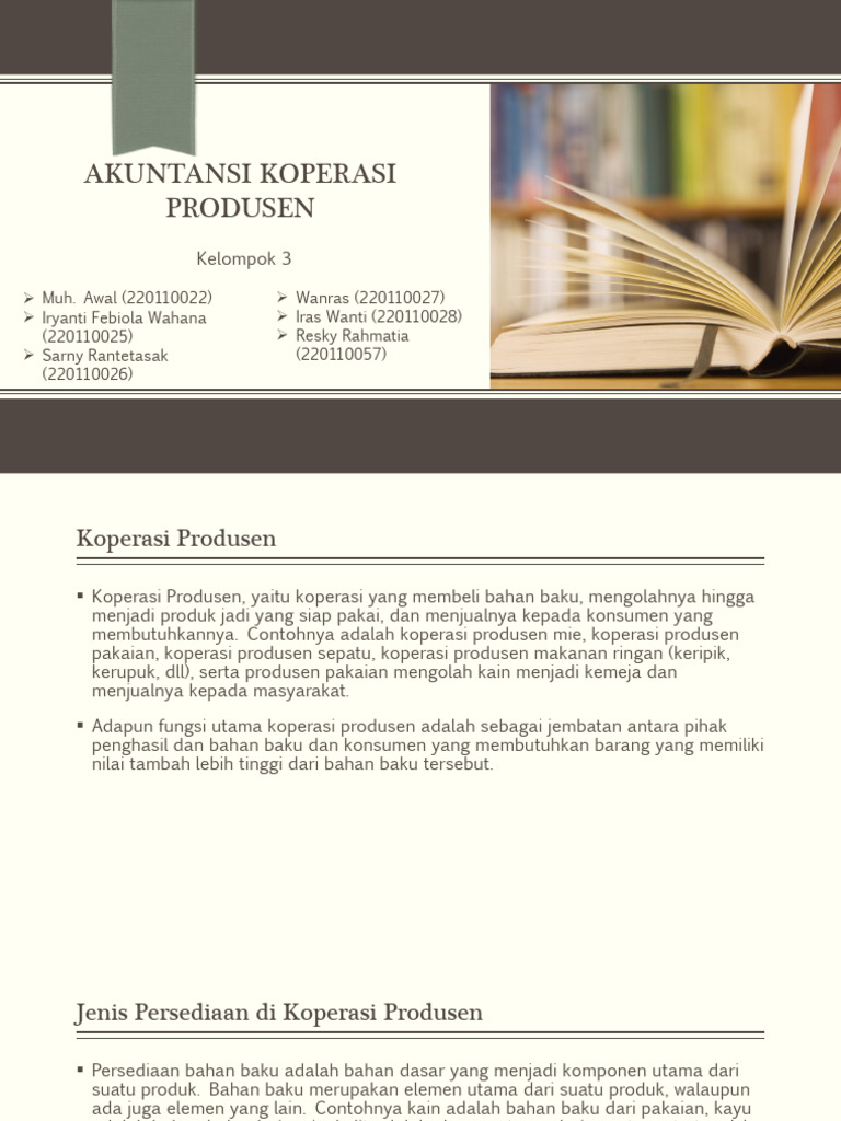 Akuntansi Koperasi Produsen | PDF