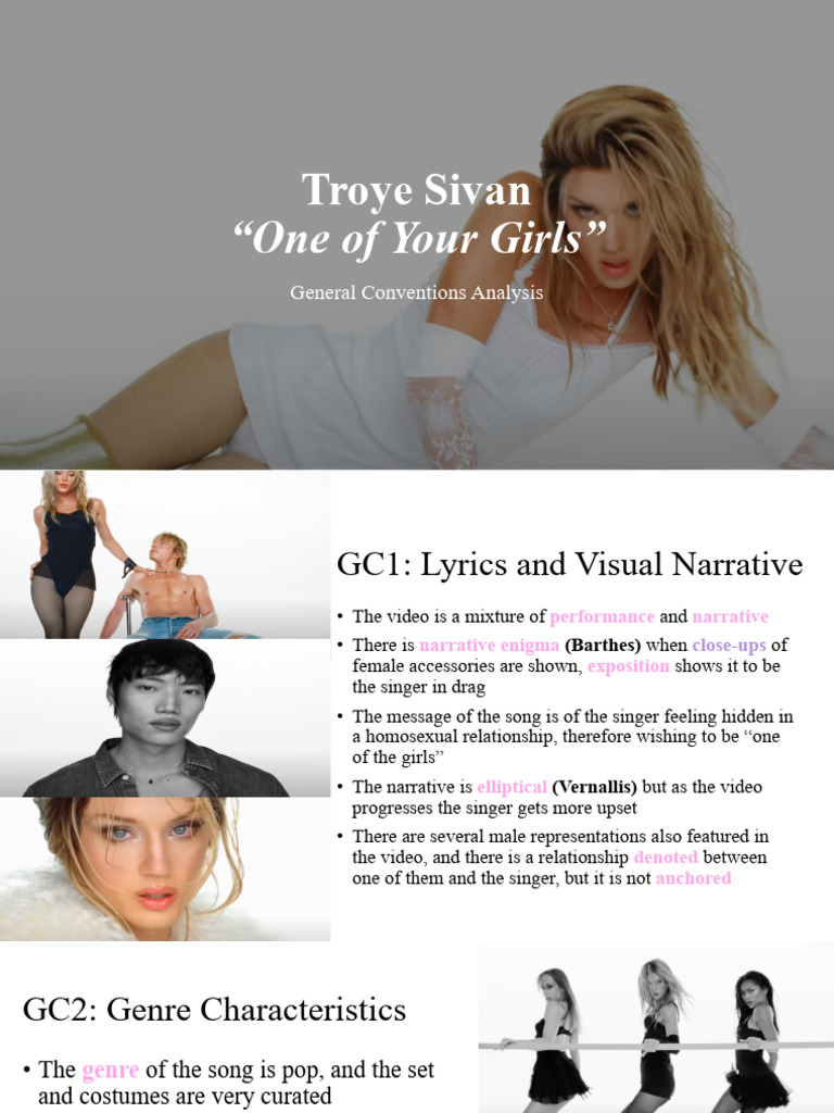 Troye Sivan's "One of Your Girls" Analysis | PDF | Entertainment