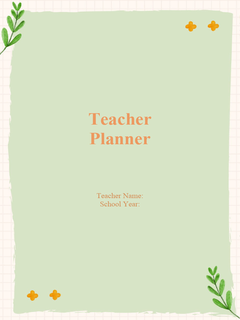 Teacher Planner | PDF