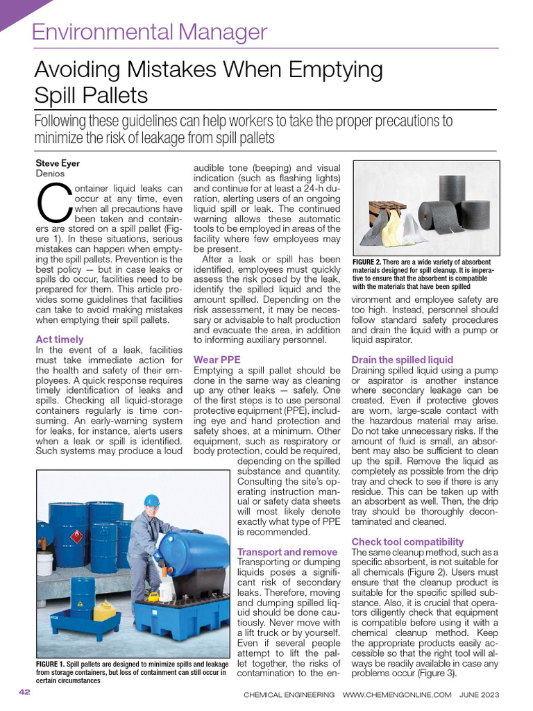 Avoiding MIstakes When Emptying Spill Pallets | PDF | Personal Protective Equipment