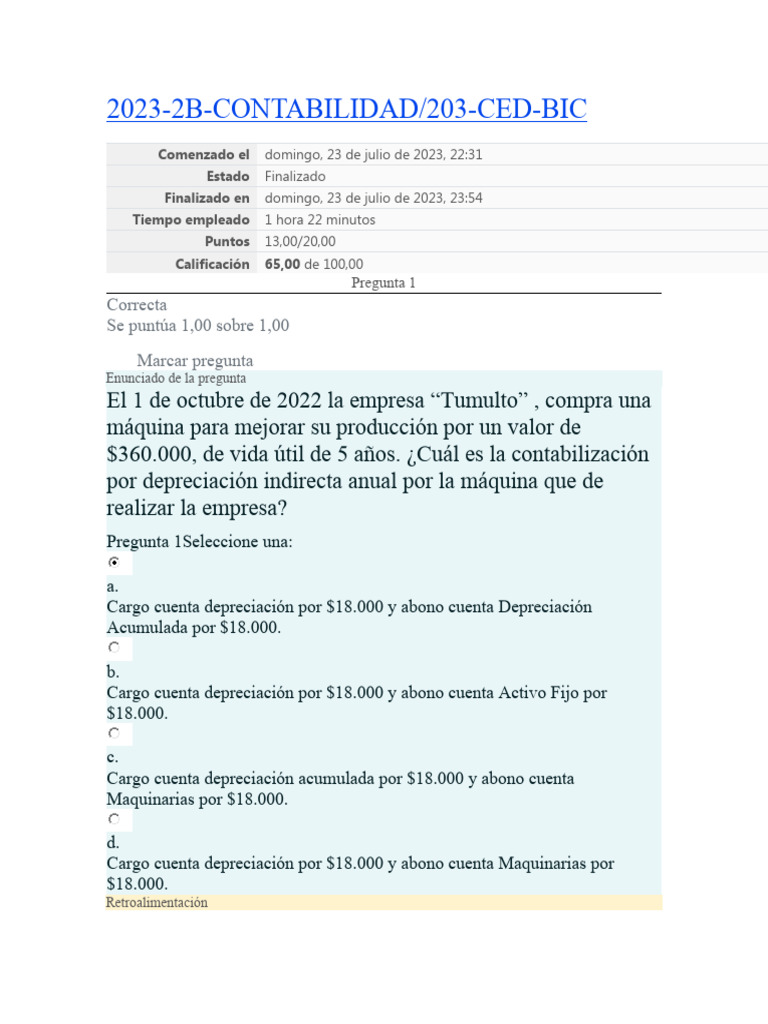 2023 2b Contabilidad203 Ced Bic | PDF | Bancos | Contabilidad