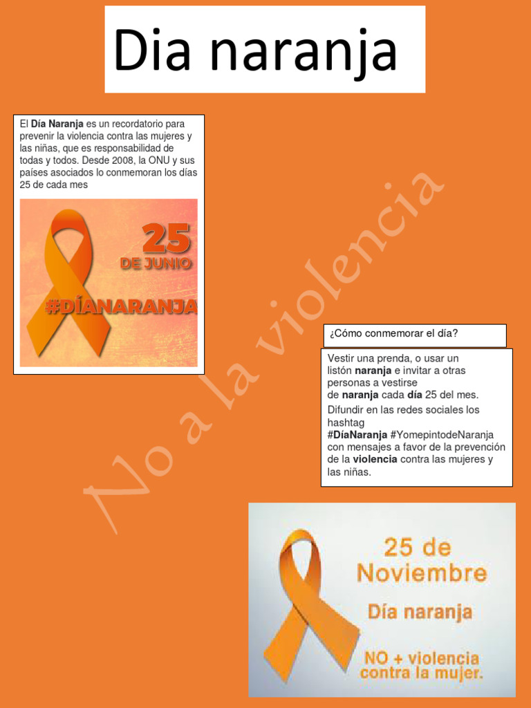 Actividades para el Día Naranja | PDF | Ciencias sociales