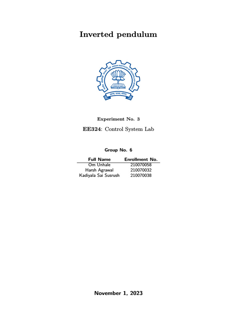 Control Lab3 Report | Download Free PDF | Matrix (Mathematics ... Control Lab3 Report | Download Free PDF | Matrix (Mathematics ...