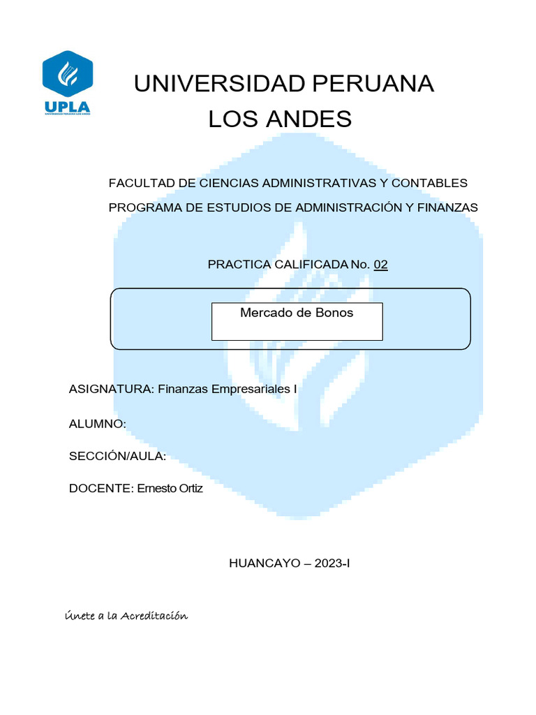 Práctica Calificada Mcdo. Bonos | PDF | Dinero | Sector privado