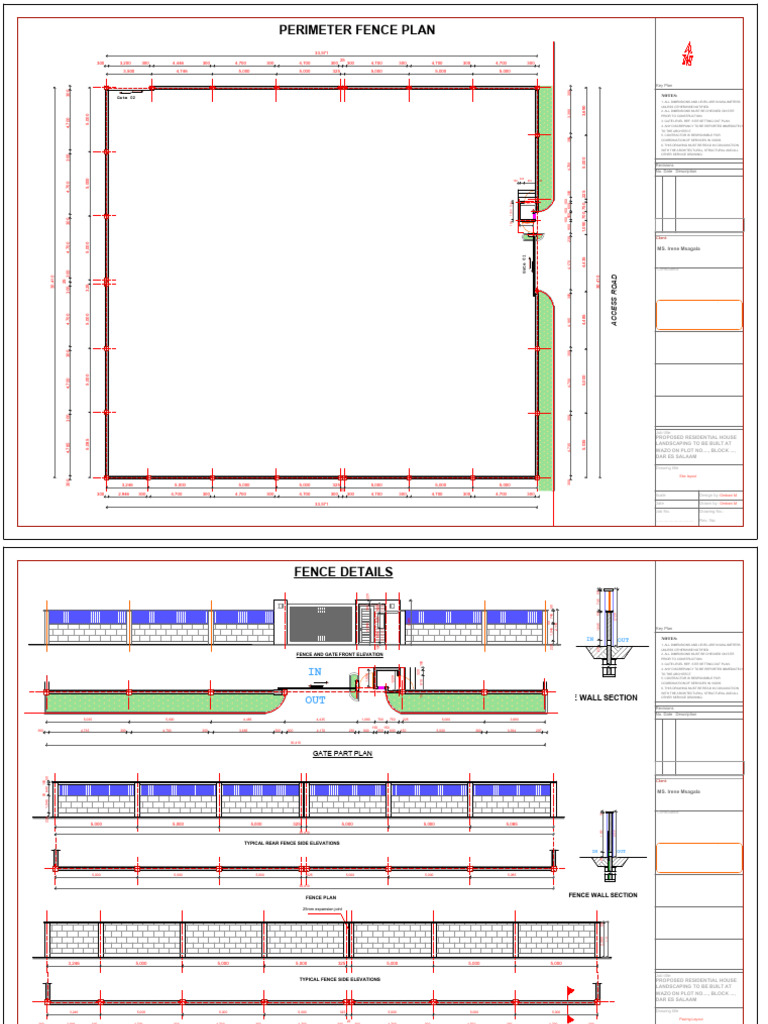 Fence Layouts | PDF | Architect | Buildings And Structures