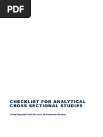Checklist For Analytical Cross Sectional Studies | PDF | Systematic ...