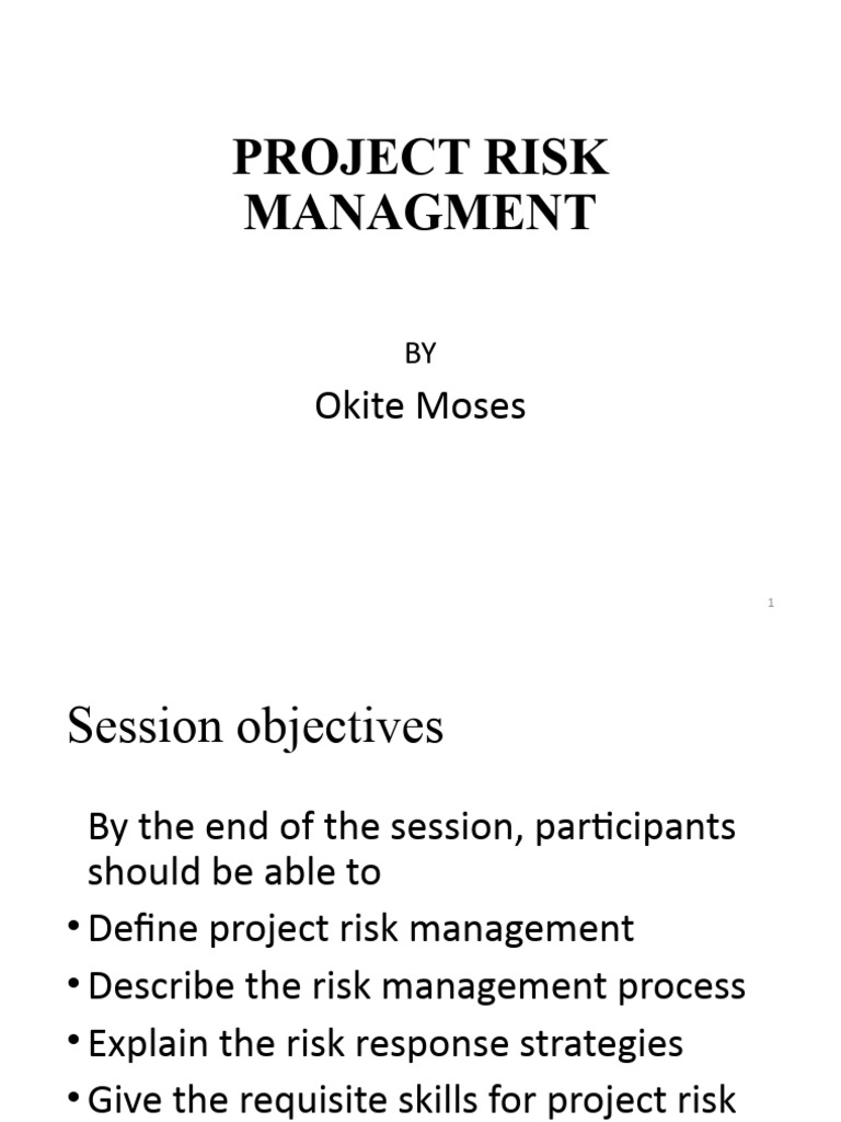 Project Risk Management (PPM) | PDF | Risk | Risk Management