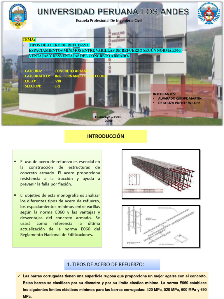 Expo Concreto Armado | PDF | Hormigón | Concreto reforzado