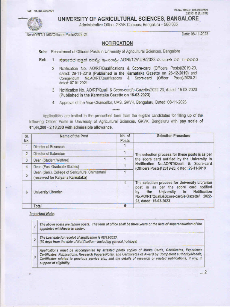 Officers Posts Notification | PDF