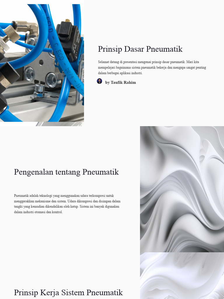 Pertemuan 1 Prinsip Dasar Pneumatik | PDF