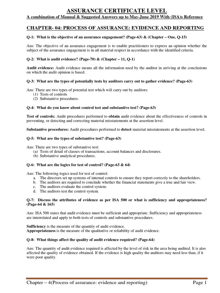 Chapter - 4 | PDF | Audit | Going Concern