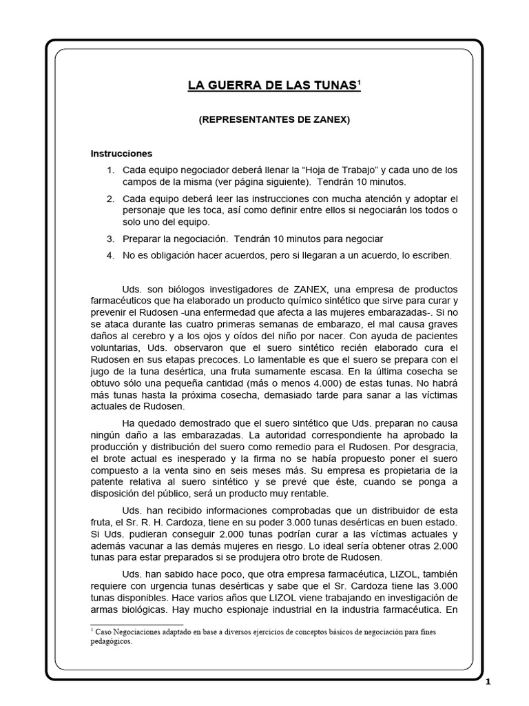 Caso Tunas ZANEX | PDF | Industria farmacéutica