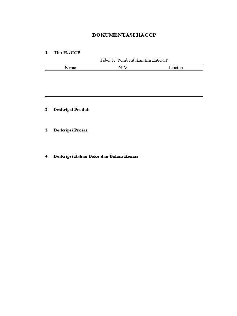 Panduan Lengkap Dokumentasi HACCP | PDF | Sains & Matematika ...