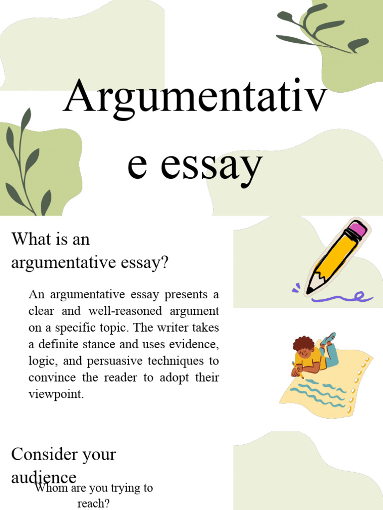 How to Write an Argumentative Essay | PDF | Career & Growth | Self ...