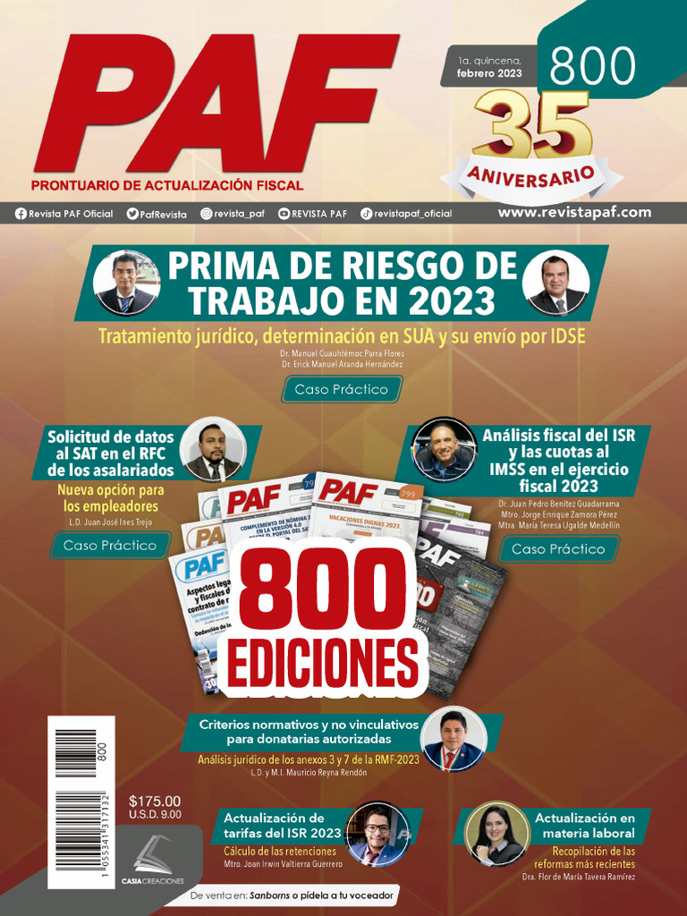 PAF No 800 1A FEBRERO 2023 | PDF