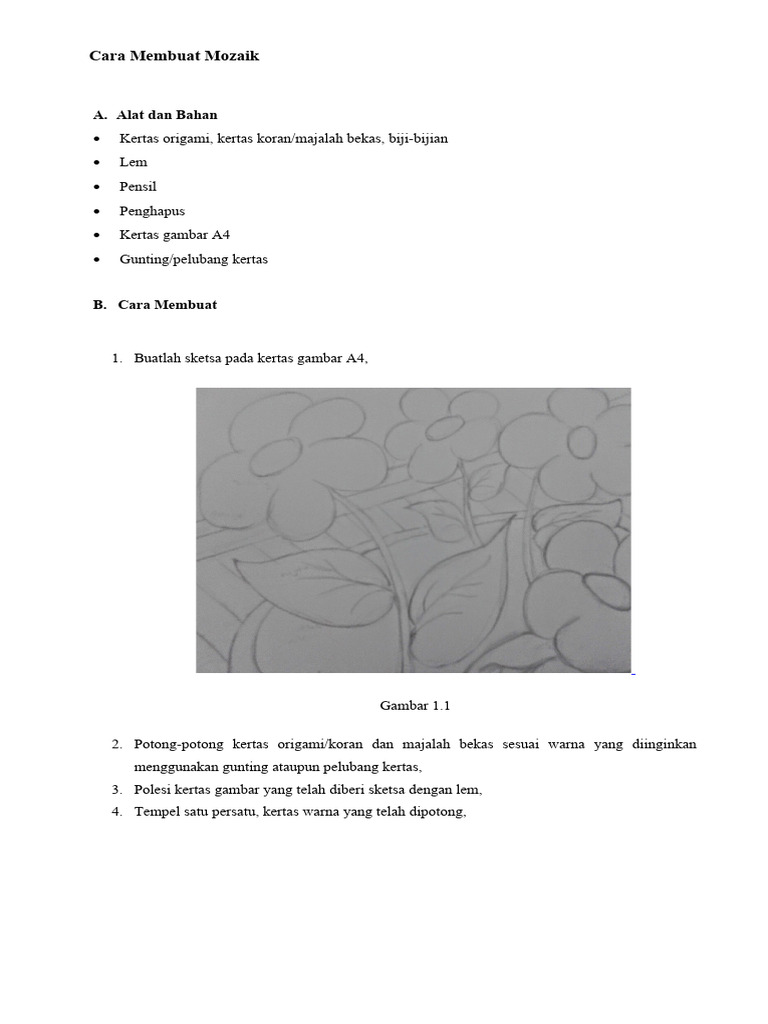 Cara Membuat Mozaik Kreatif dan Mudah | PDF