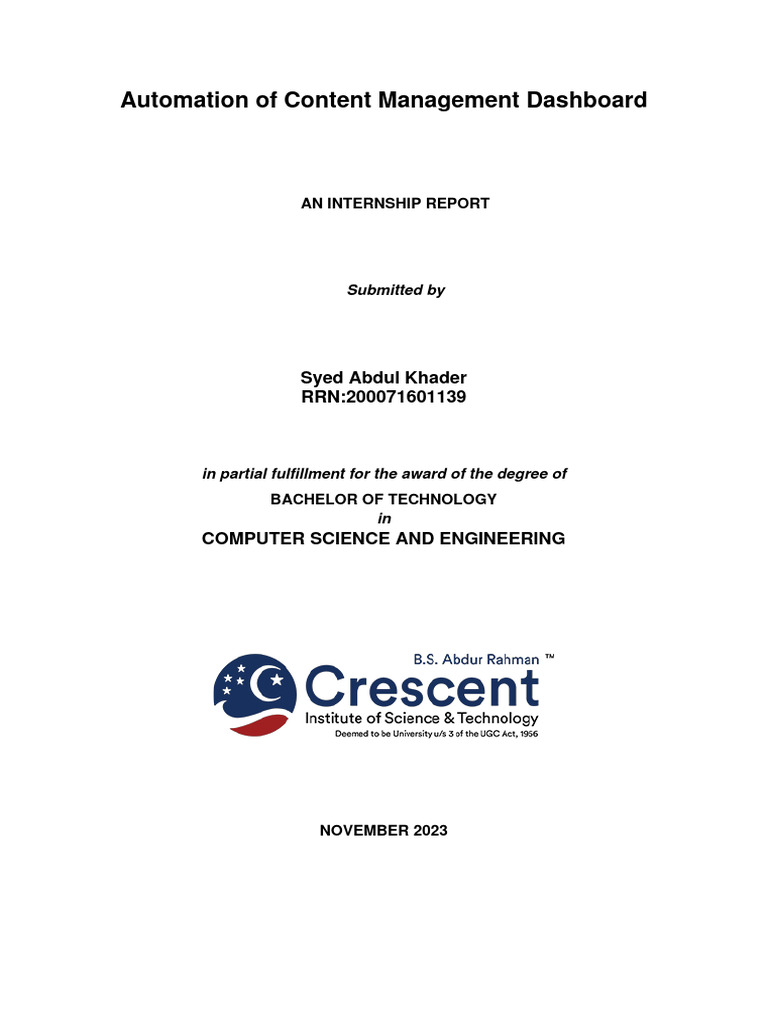 Internship Report Front Page - Syed | PDF | Computer File | Cloud Computing