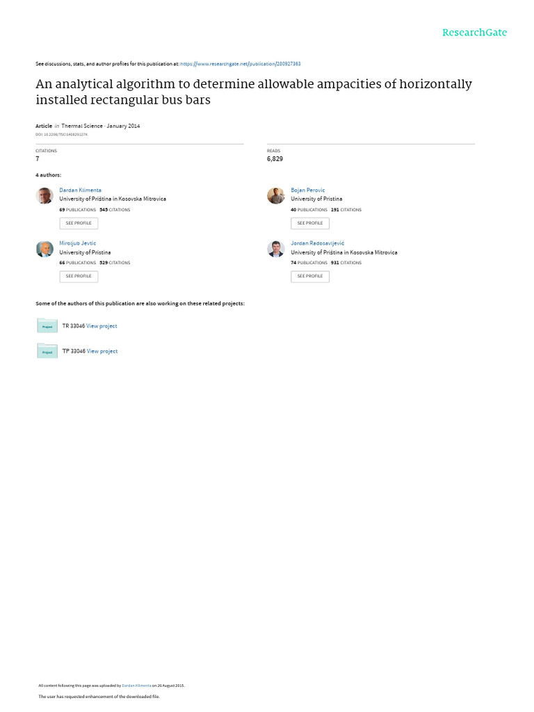 2014 - An Analytical Algorithm To Determine Allowable Ampacities of ...