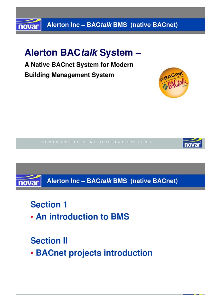 Introduction To BMS - Alerton | PDF | Computer Network | Networking ...