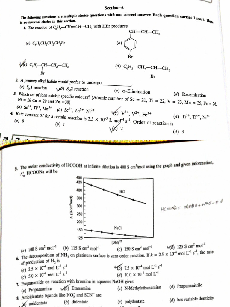 GRADE XII Chemistry QP | PDF
