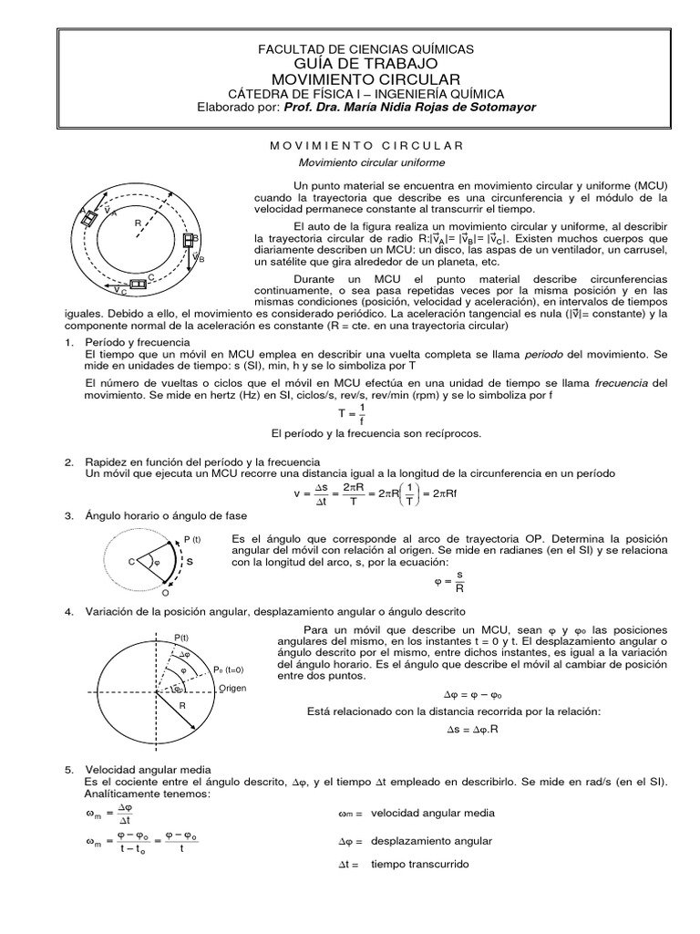 Movimiento Circular | PDF | Aceleración | Velocidad
