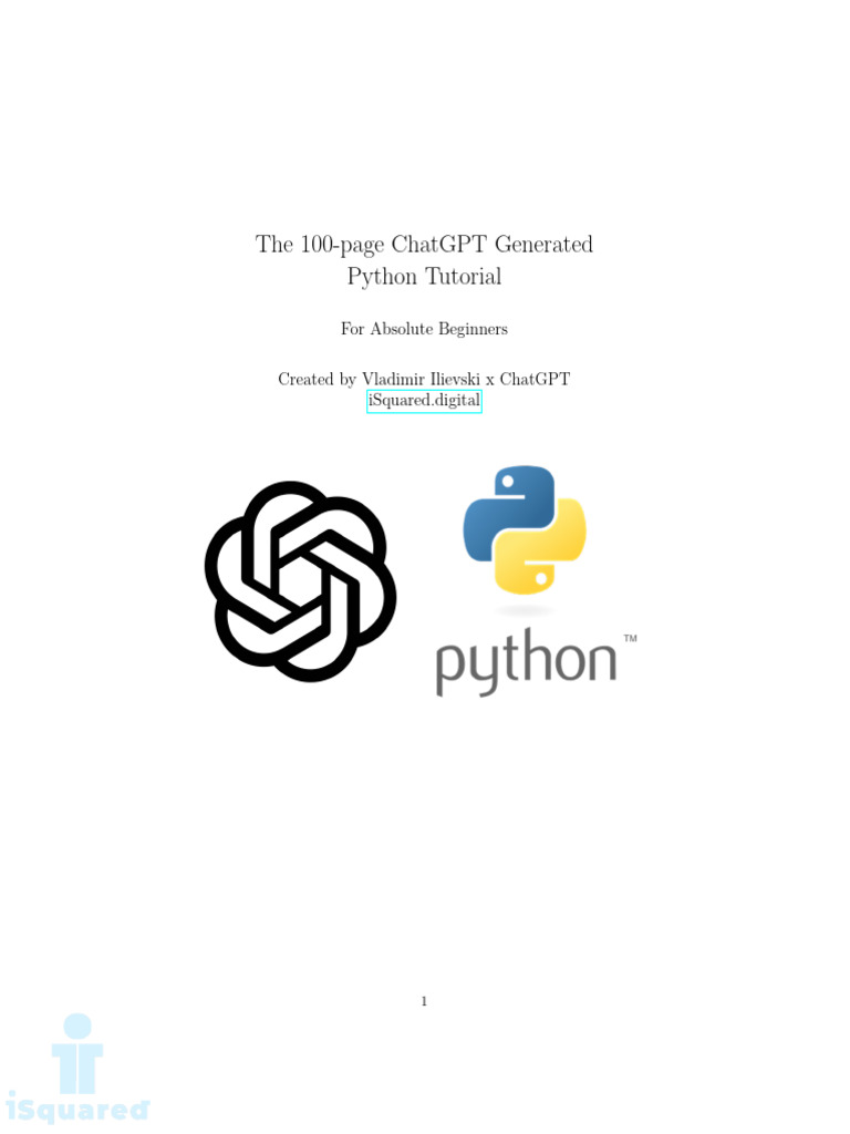 100 Page Chat GPT Generated Python Tutorial | PDF | Parameter (Computer ... 100 Page Chat GPT Generated Python Tutorial | PDF | Parameter (Computer ...